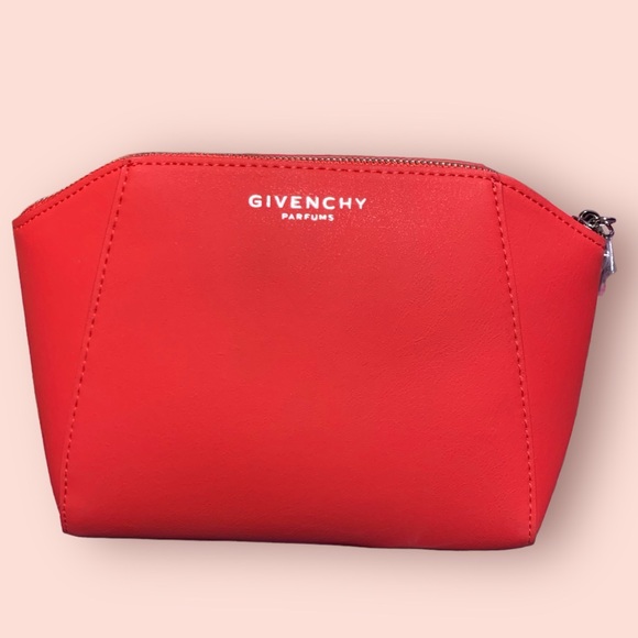 Givenchy | Bags | Givenchy Iconic Red Pouch Cosmetic Makeup Bag Nwot ...
